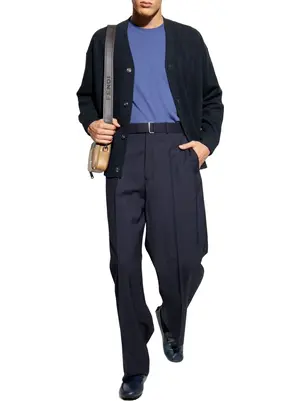 Emporio Armani Virgin-wool Cardigan - Blue