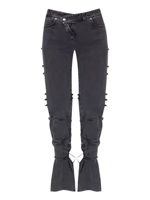 Alexander McQueen Alexander McQueen Tied Jeans Grey