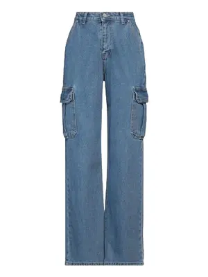 THE FRANKIE SHOP Cotton Cargo Jeans - Blue