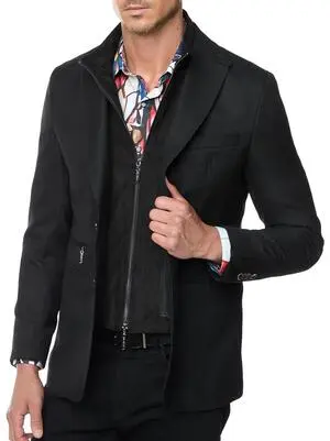 ROBERT GRAHAM Jetset Wool-blend Single-breasted Blazer