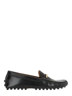 TOD'S Leather Loafers With Horsebit Detail - Black