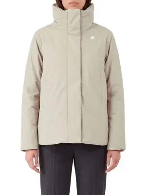 K-WAY Marla Padded Hooded Windbreaker Jacket - K-WAY Beige