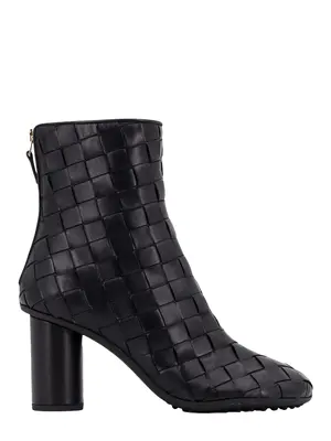 Bottega Veneta Leather Ankle Boots Black