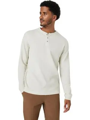 Vuori Waffle Henley - Bone