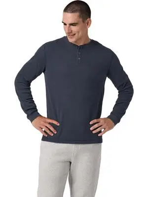 Vuori Waffle Henley - Navy