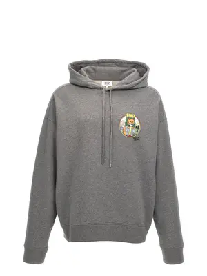 Maison Kitsuné Maison Kitsune Rambling Fox Hoodie Gray