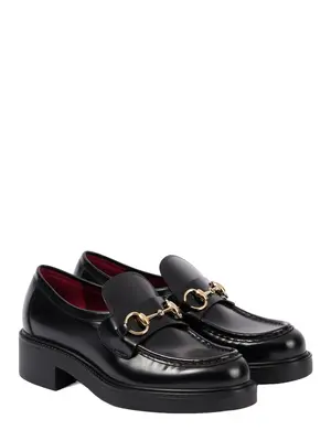 Gucci Horsebit Leather Loafers - Black