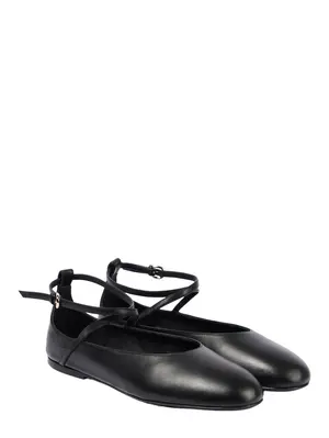 Co Leather Ballet Flats - Black