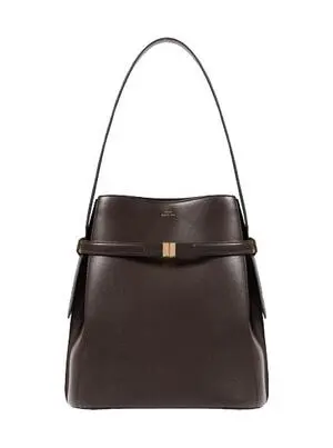 TOTEME Leather Bucket Bag - Brown