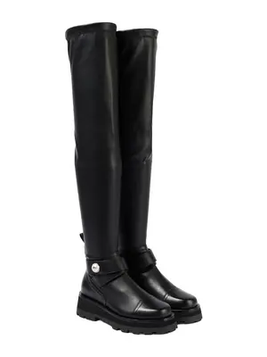 JIMMY CHOO Meena Over-the-knee Leather Boots - Black
