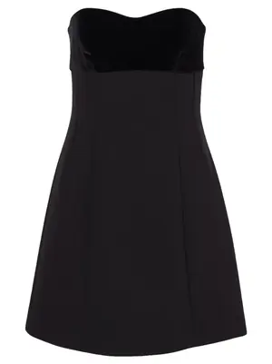 Max Mara Trani Strapless Cotton Minidress - Black