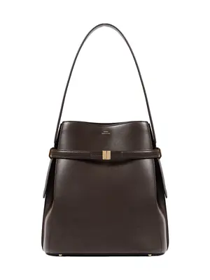 TOTEME Leather Bucket Bag - Brown