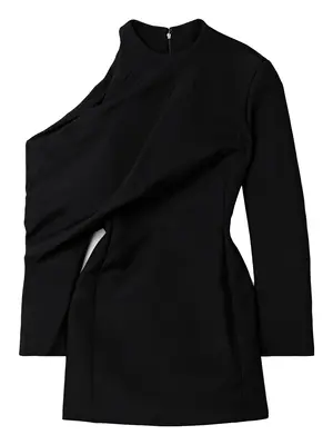 Khaite Tristan One-shoulder Cady Top - Black