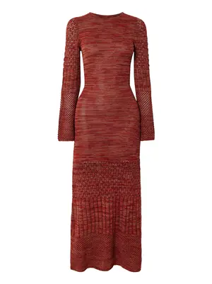 Escvdo Murga Open-back Alpaca Maxi Dress - Brown