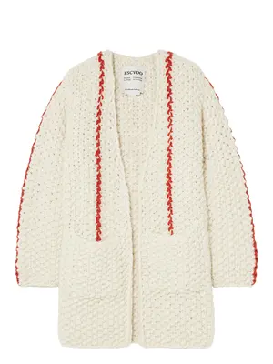 Escvdo Cocoon Merino Wool Cardigan - Ivory