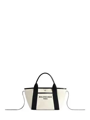 Balenciaga Biarritz Small Tote Bag - Beige/black