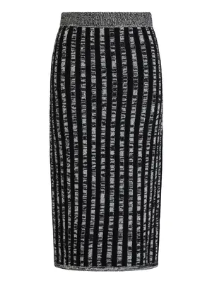 JOSEPH Spacedyed Jacquard-knit Midi Skirt - Black