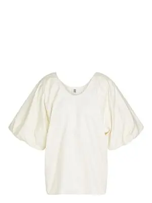 BY MALENE BIRGER Piamonte Cotton-poplin Top - Cream