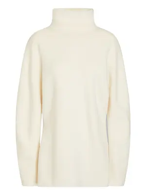 Another Tomorrow Another Tomorrow Wool Turtleneck Pullover Cream