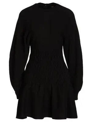 Maje Knitted Mini Dress - Black