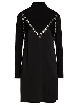 Maje Crystal-embellished Mini Dress - Black