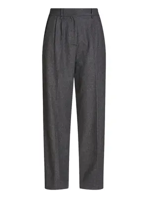 Maje Wool-blend Felt Trousers - Anthracite