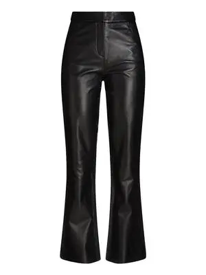 Maje Leather Bootcut Trousers - Black