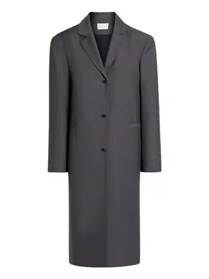 Loulou De Saison Loulou Studio Wool-crepe Coat - Dark Gray