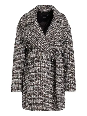 JOSEPH Bouclé-tweed Coat - Black