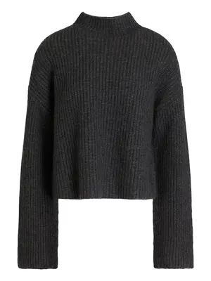 Loulou De Saison Loulou Studio Faro Ribbed Cashmere Turtleneck Sweater - Anthracite