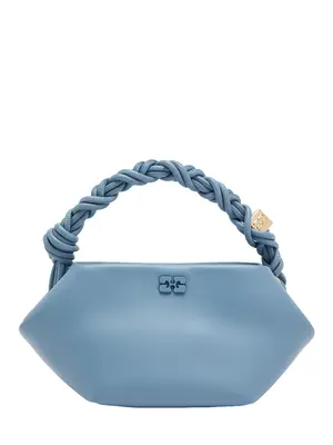 GANNI Ganni Bou Mini Leather Bag Light Blue