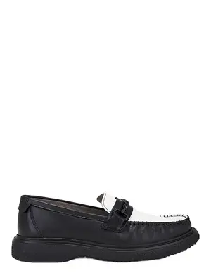 ALLSAINTS Gibbs Chain Loafer - Black & White