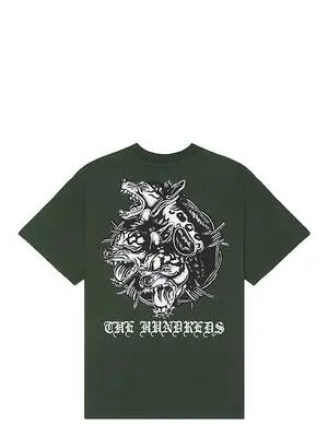 THE HUNDREDS Pharoah's Wrath T-shirt In Dark Green - Forest Green