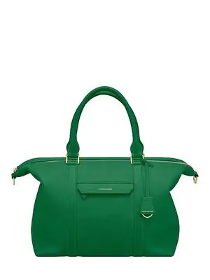 MAISON DE SABRE Large Leather Weekender Bag - Emerald Green