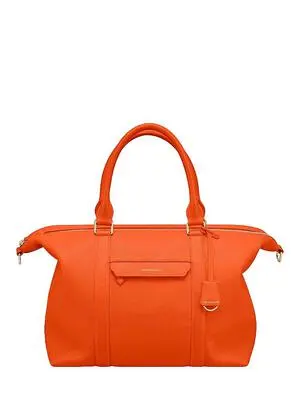 MAISON DE SABRE Large Leather Weekender Bag - Manhattan Orange