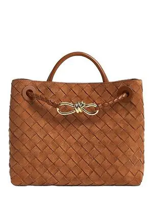 Bottega Veneta Small Andiamo Top Handle Bag Amber/muse Brass