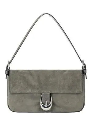Staud Harlow Suede Shoulder Bag - Storm Suede