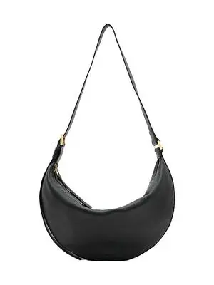 ALLSAINTS Half Moon Leather Shoulder Bag - Black