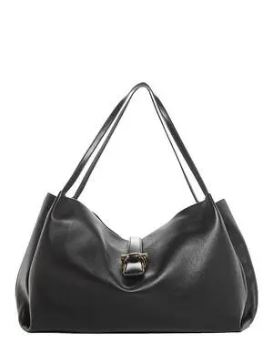 FERRAGAMO Leather Tote Bag - Nero