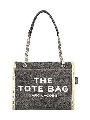 Marc Jacobs Denim Chain Medium Tote - Black Wash