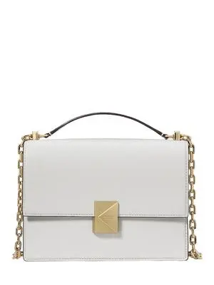 Kate Spade New York Deco Pebbled Leather Small Chain Shoulder Bag - Stone Path
