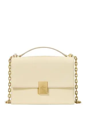 Kate Spade New York Deco Pebbled Leather Small Chain Shoulder Bag - Sweet Cream