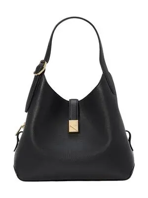 Kate Spade New York Deco Pebbled Leather Small Crossbody Tote - Black