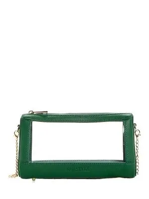 F & W STYLE Violet Clear Clutch - Green