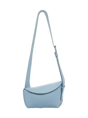 Alexander McQueen T-Bar Leather Sling Bag Sky Blue