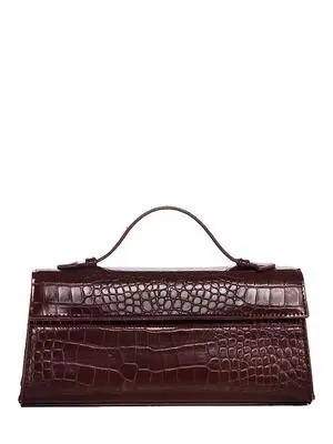 Aqua East West Top Handle Bag - Burgundy