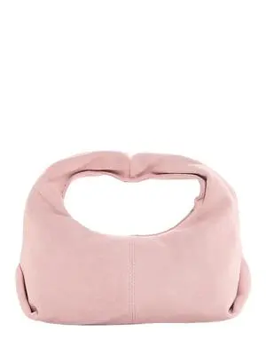 Aqua Suede Hobo Bag - Pink
