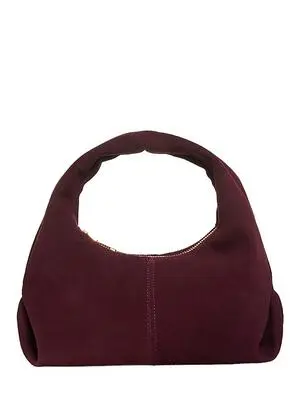 Aqua Suede Hobo Bag - Red