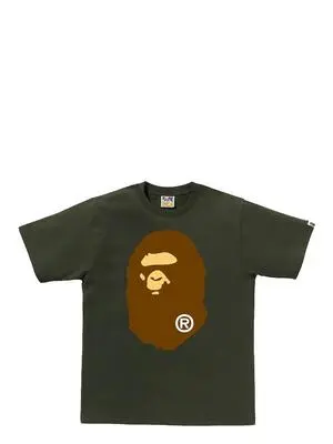 A BATHING APE Big Ape Head Tee Shirt Olive Drab