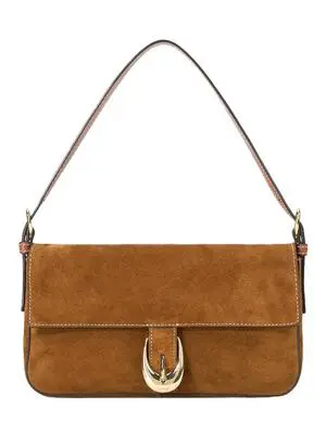 Staud Harlow Suede Shoulder Bag - Tan